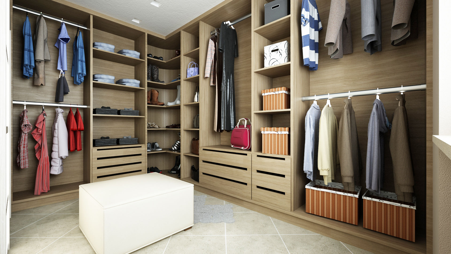 47 Ideias de Closet Planejado Casal para Acabar com a Bagunça