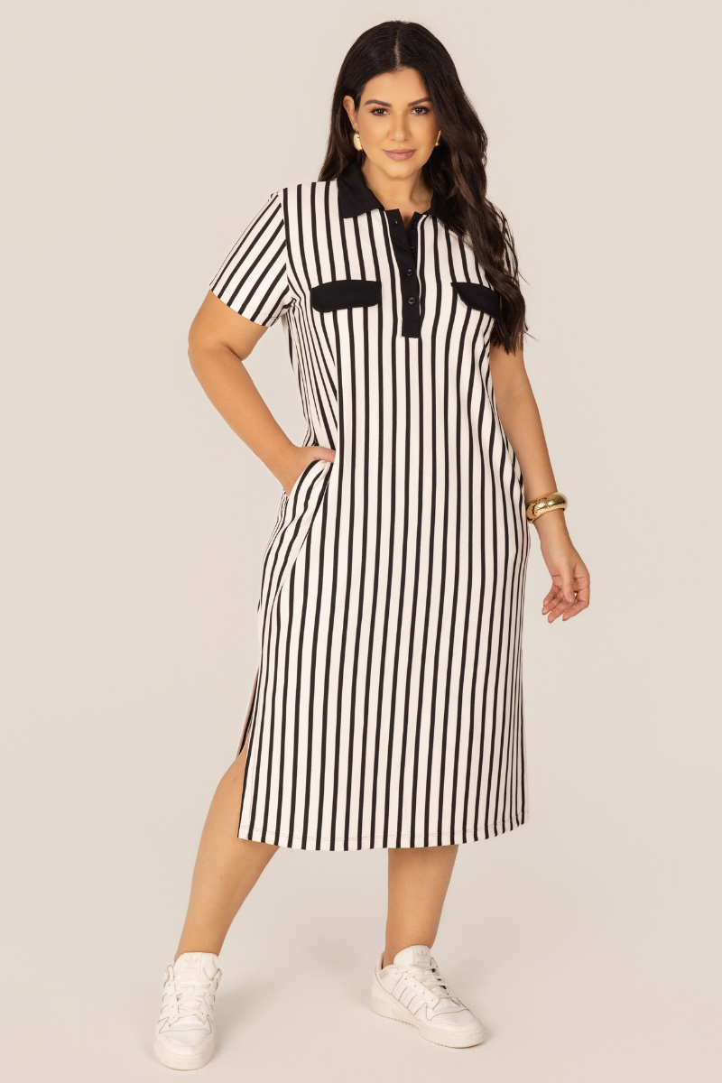 32 Ideias de Vestido Casual Listrado Gola Polo para 2026